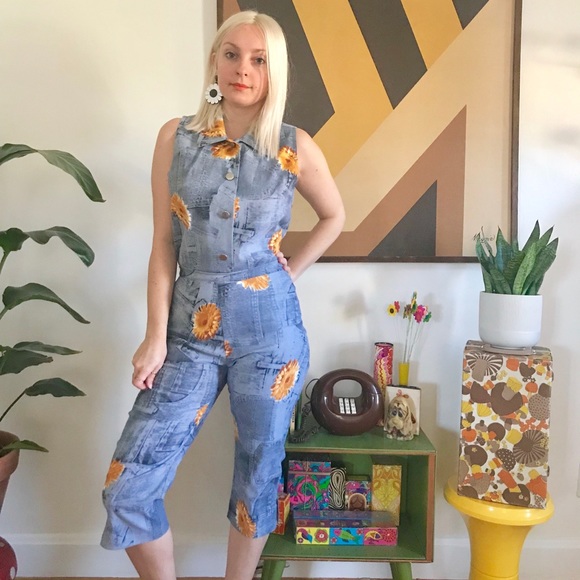 Vintage | Pants & Jumpsuits | Vintage 9s 2 Piece Matching Set Faux ...
